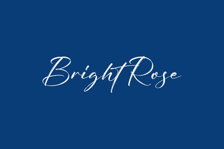 Bright Rose | Fonts Shmonts