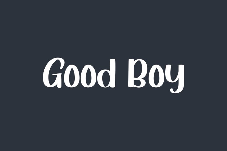 Good Boy | Fonts Shmonts