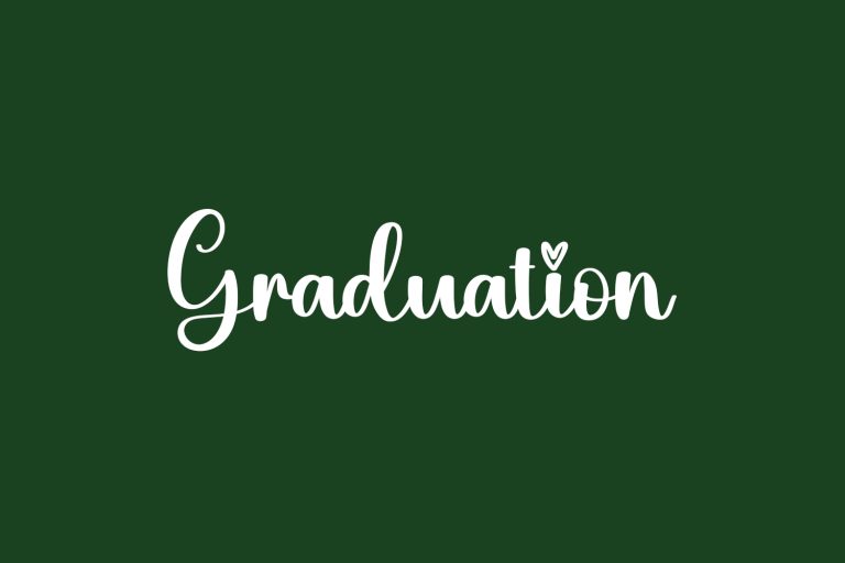 Graduation | Fonts Shmonts