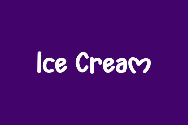 Ice Cream | Fonts Shmonts