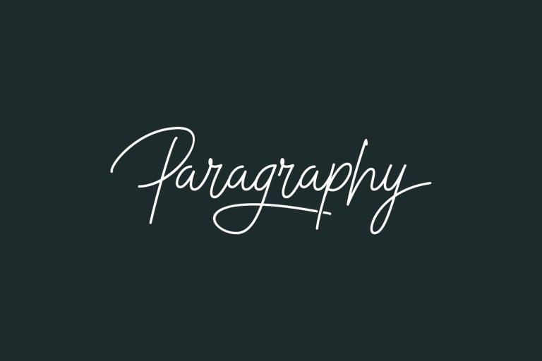 Paragraphy | Fonts Shmonts