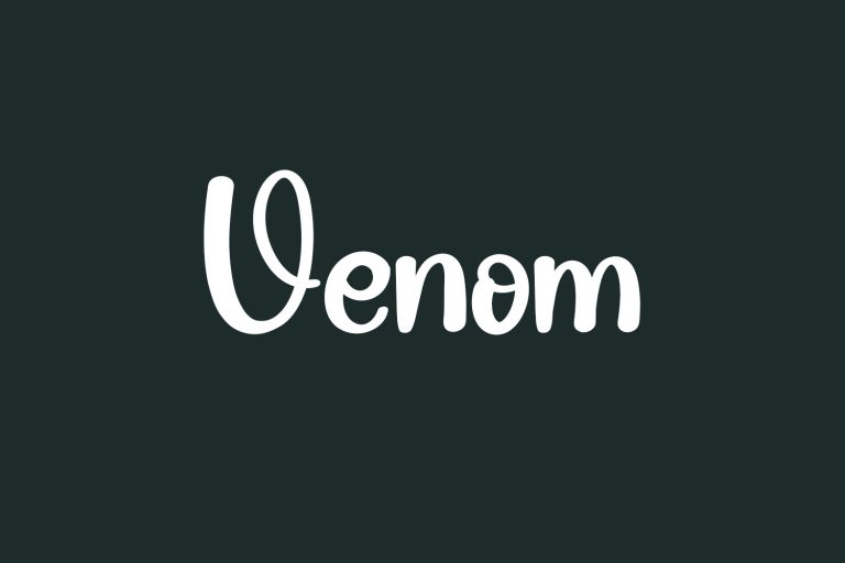 Venom | Fonts Shmonts