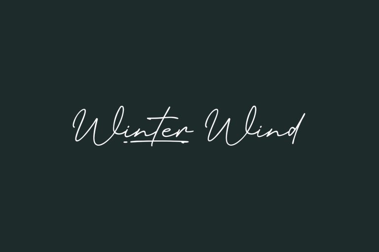 Winter Wind | Fonts Shmonts