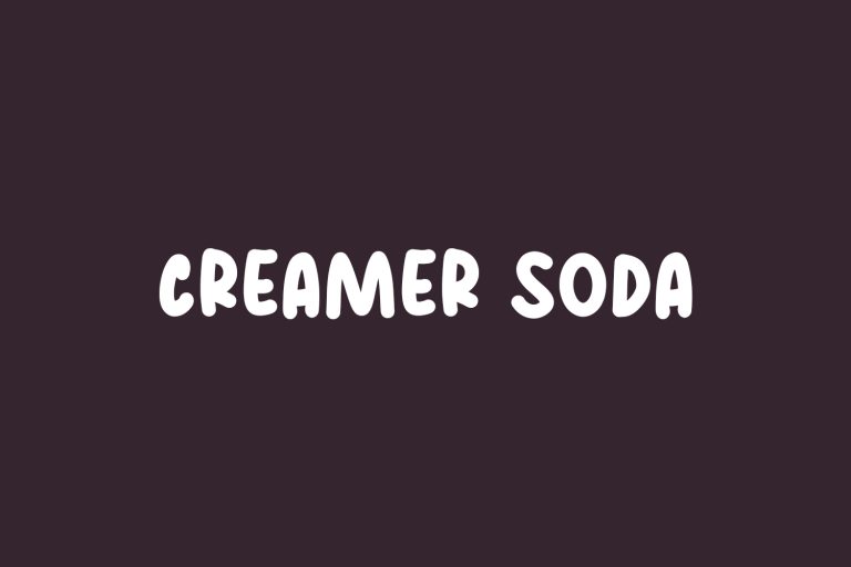 Creamer Soda | Fonts Shmonts
