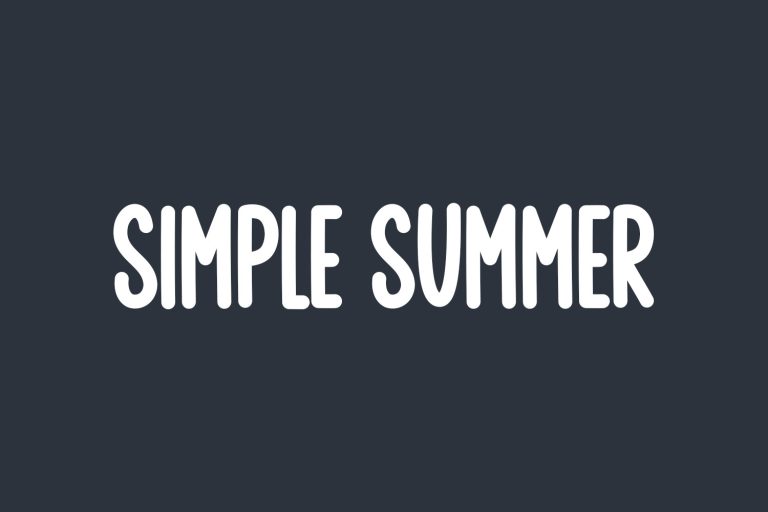 Simple Summer | Fonts Shmonts