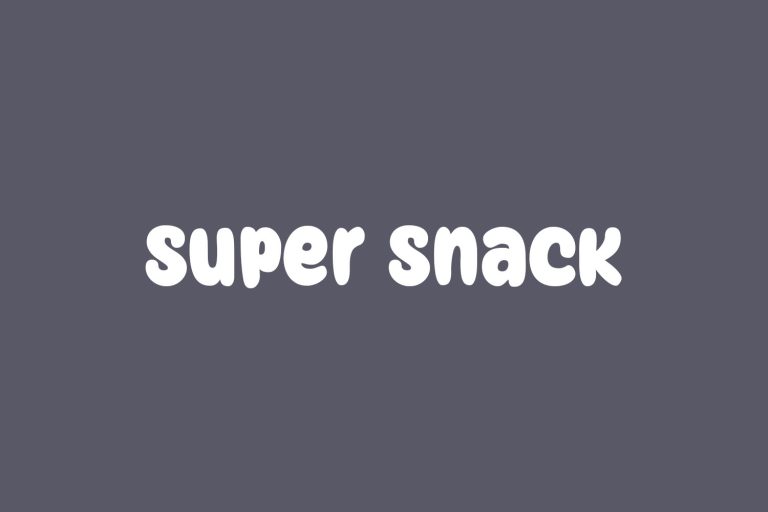 super-snack-free-font-01 | Fonts Shmonts