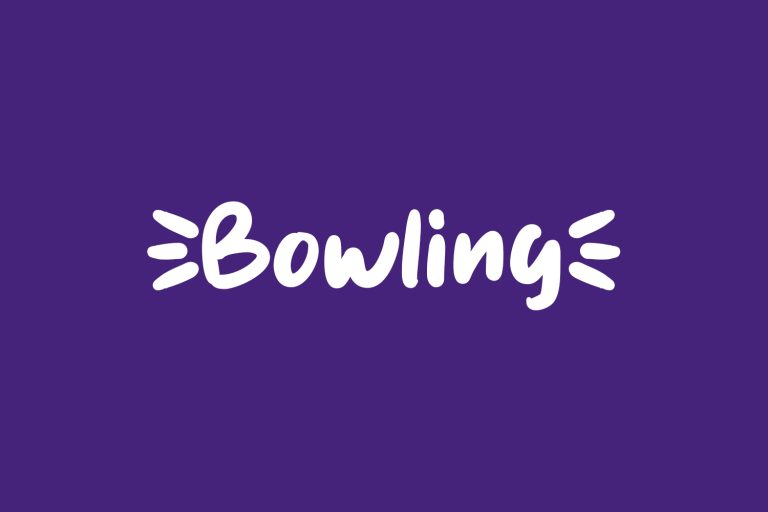 Bowling | Fonts Shmonts