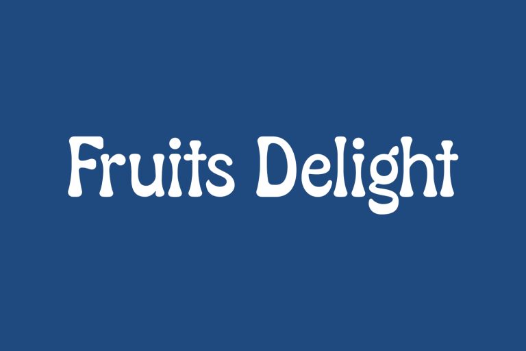 Fruits Delight | Fonts Shmonts