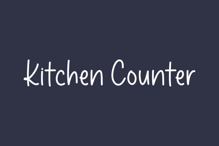 Kitchen Counter | Fonts Shmonts