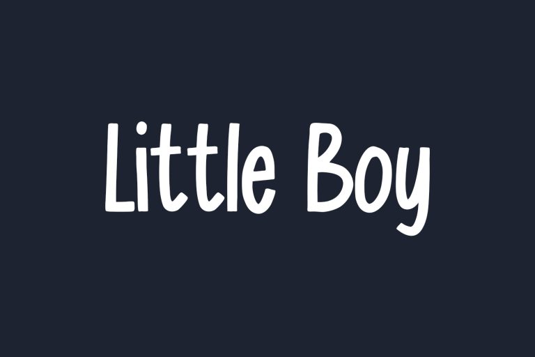 Little Boy | Fonts Shmonts