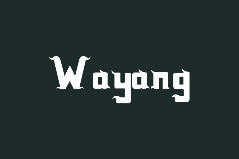 Wayang | Fonts Shmonts