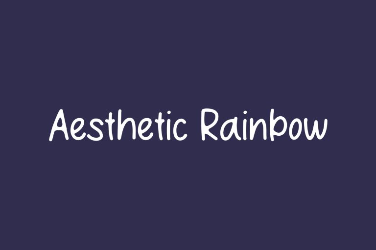 Aesthetic Rainbow | Fonts Shmonts