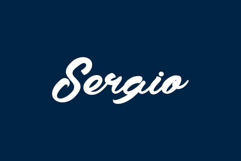 Sergio | Fonts Shmonts
