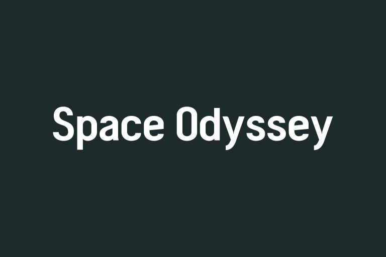 Space Odyssey | Fonts Shmonts
