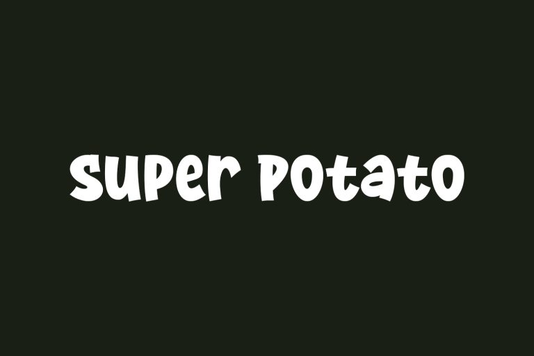 super-potato-free-font-01 | Fonts Shmonts
