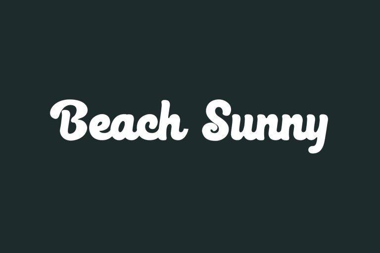 Beach Sunny Free Font | Fonts Shmonts