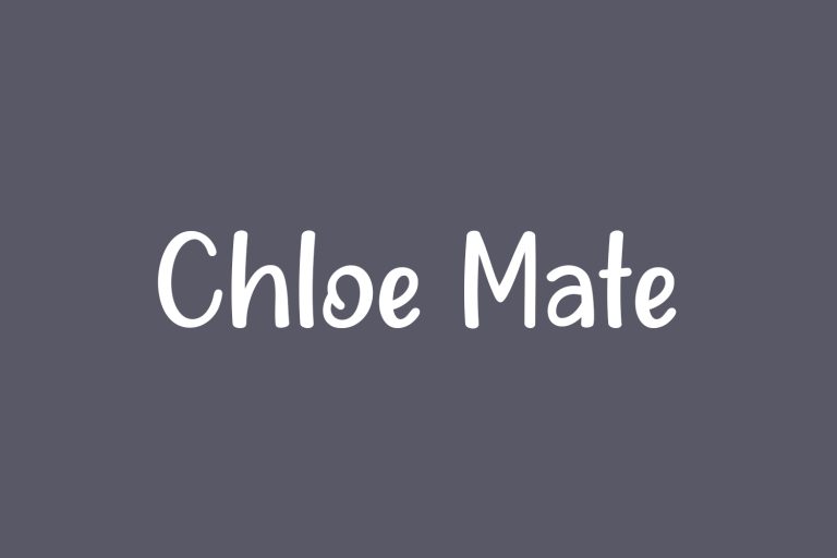 Free Chloe Mate Font Fonts Shmonts