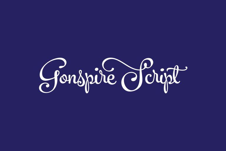 Free Gonspire Script Font Family | Fonts Shmonts