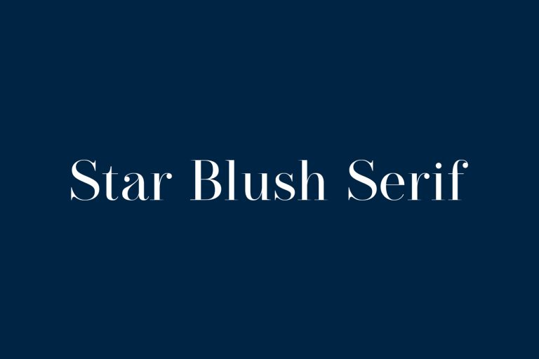 Star Blush Serif Free Font | Fonts Shmonts
