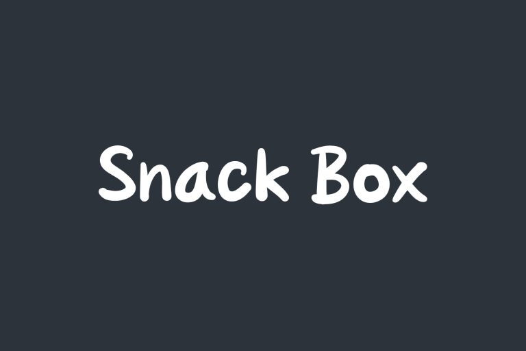 Snack Box Free Font | Fonts Shmonts