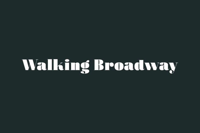 Walking Broadway Free Font | Fonts Shmonts