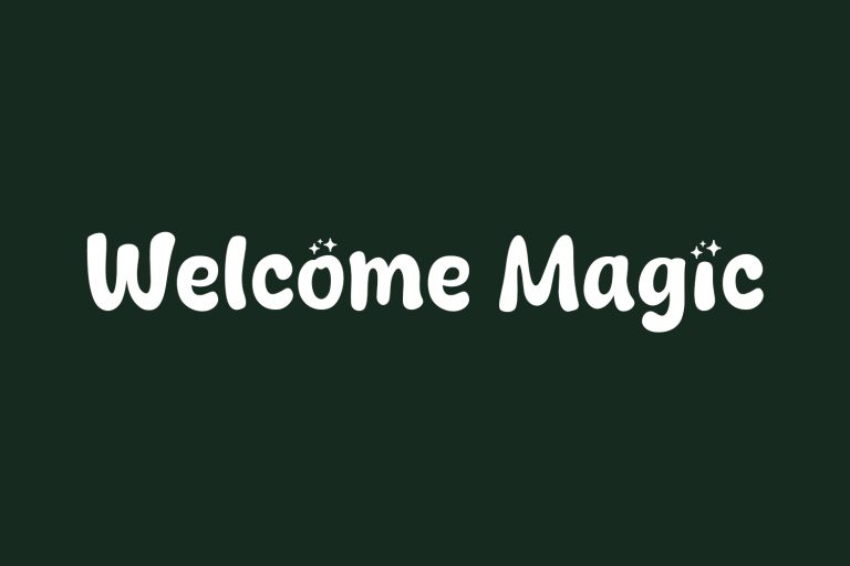 Free Welcome Magic Font | Fonts Shmonts