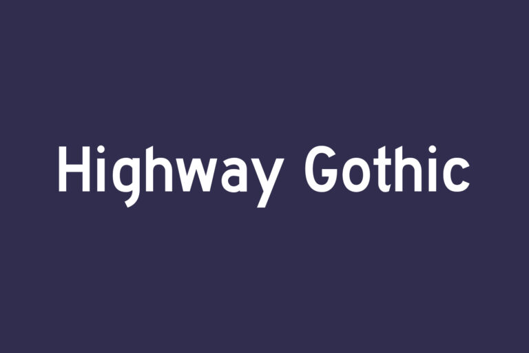 Highway Gothic Free Font | Bold Sans Serif for Logos & Poster Design